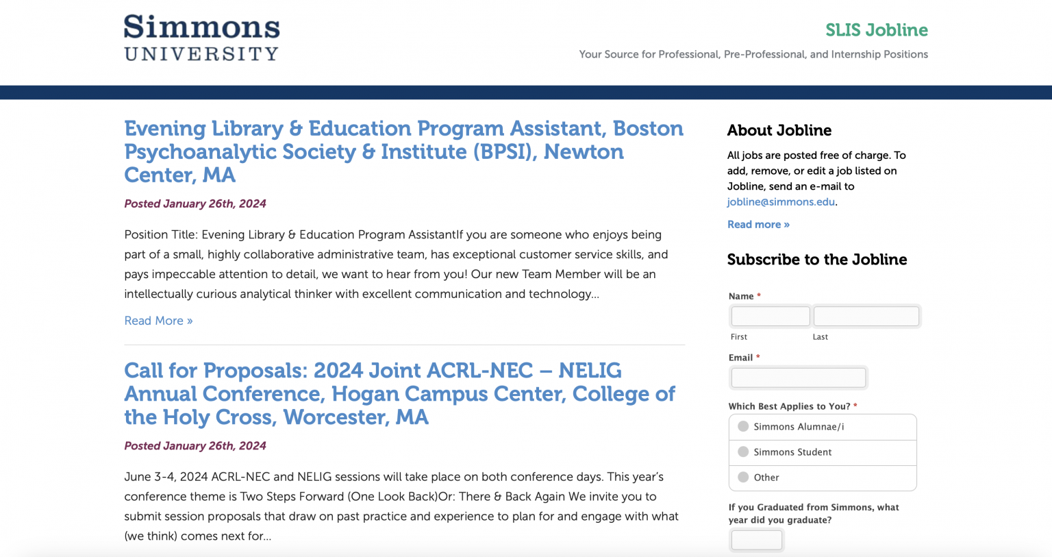 Starting The Post Grad Job Search LIS Listservs And Job Boards
